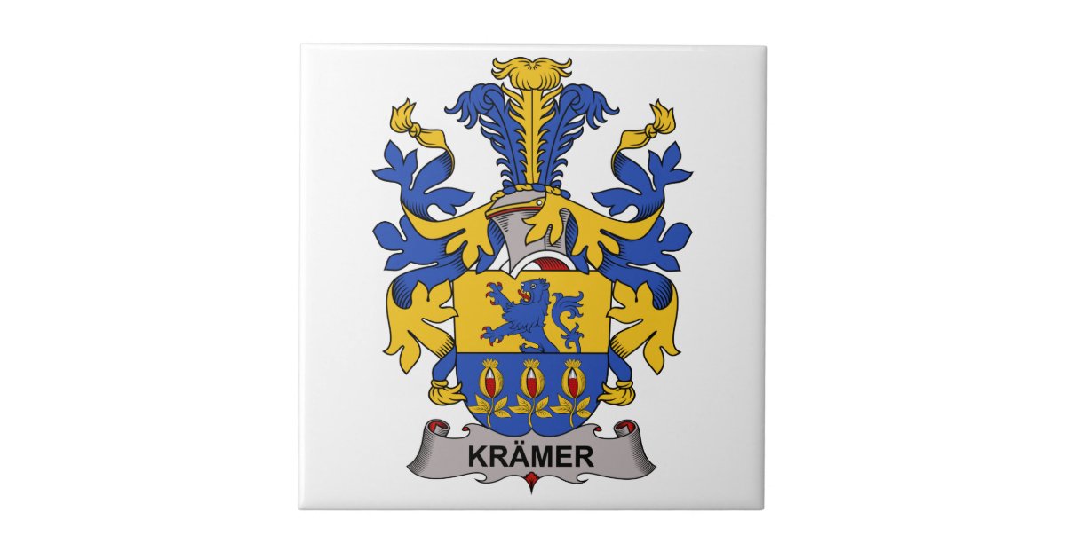 Kramer Family Crest Tile | Zazzle