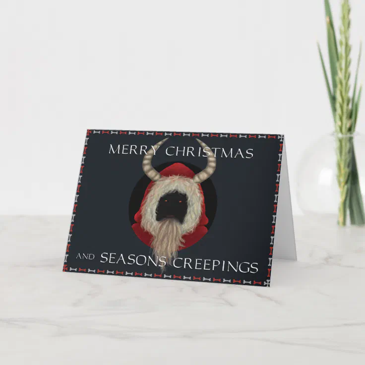 Krampus Horror Christmas Card | Zazzle