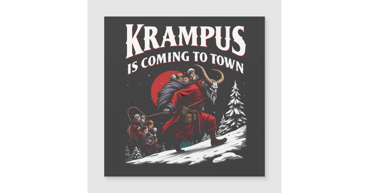 Krampus is Coming to Town Krampus Christmas | Zazzle