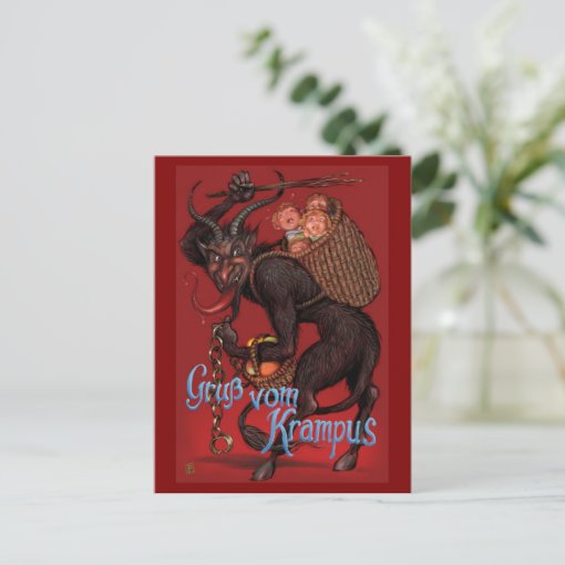 Krampus postcard | Zazzle