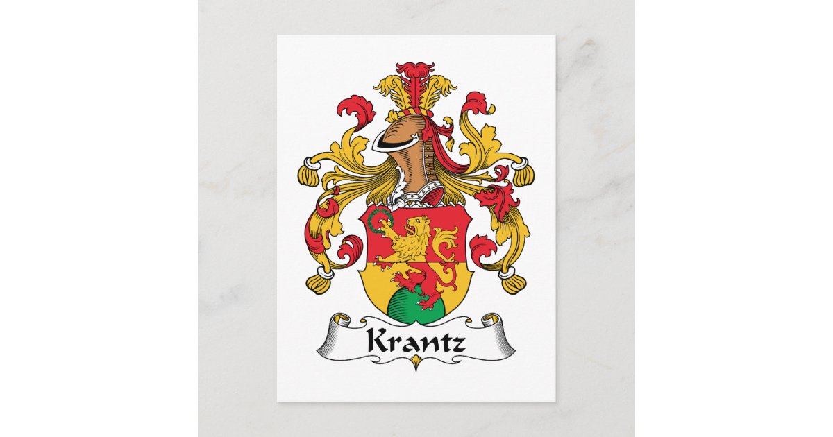Krantz Family Crest Postcard | Zazzle