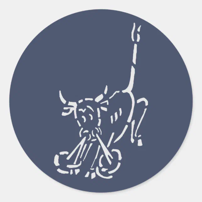 Kriegsmarine 7th U-boat Flotilla Emblem Classic Round Sticker | Zazzle