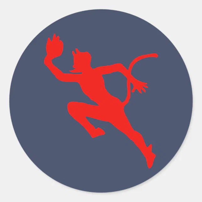 Kriegsmarine U-552 Emblem - The Red Devil Classic Round Sticker | Zazzle