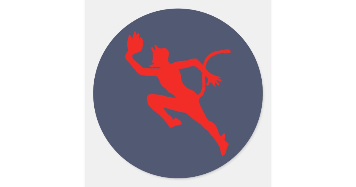Kriegsmarine U-552 Emblem - The Red Devil Classic Round Sticker | Zazzle