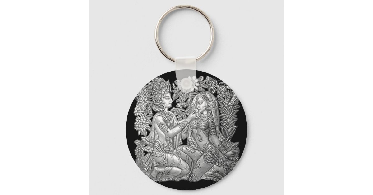 Krishna and Radha Keychain | Zazzle