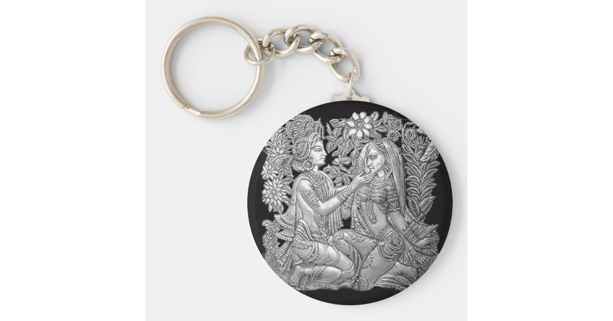 Krishna and Radha Keychain | Zazzle.com