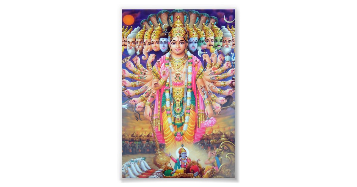 Krishna Vishvarupa Print (4" x 6") | Zazzle