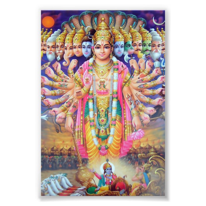 Krishna Vishvarupa Print (4" x 6") | Zazzle.com