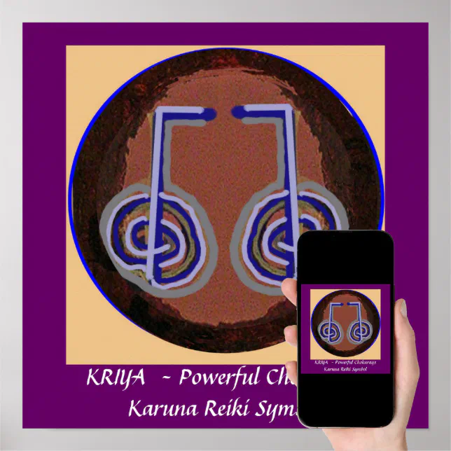 KRIYA - Karuna Reiki Healing Symbol Poster | Zazzle