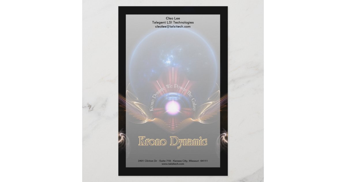 Krono Dynamic Fractal Art Stationery | Zazzle