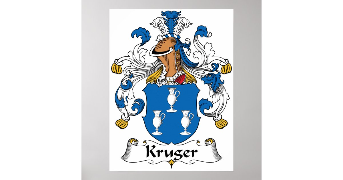 Kruger Family Crest Poster | Zazzle