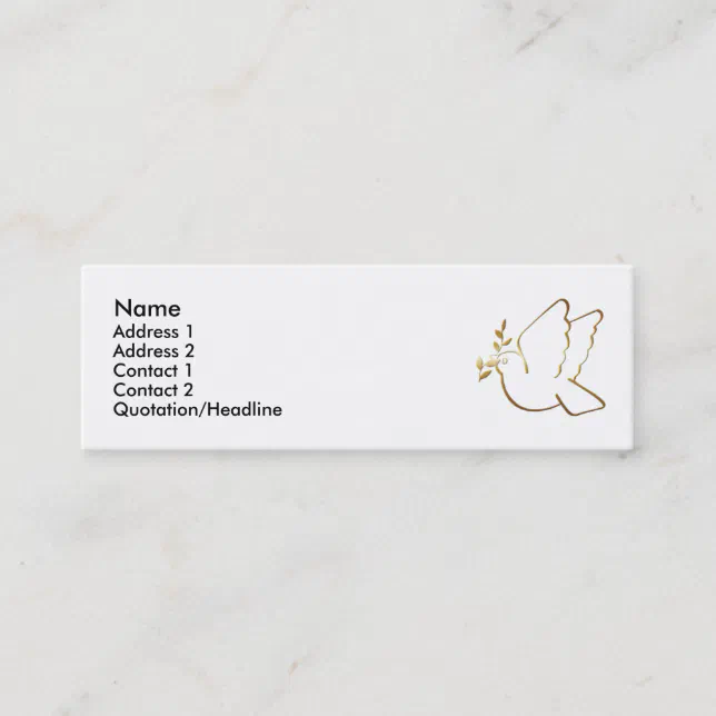 KRW Christian Dove Custom Profile Card | Zazzle