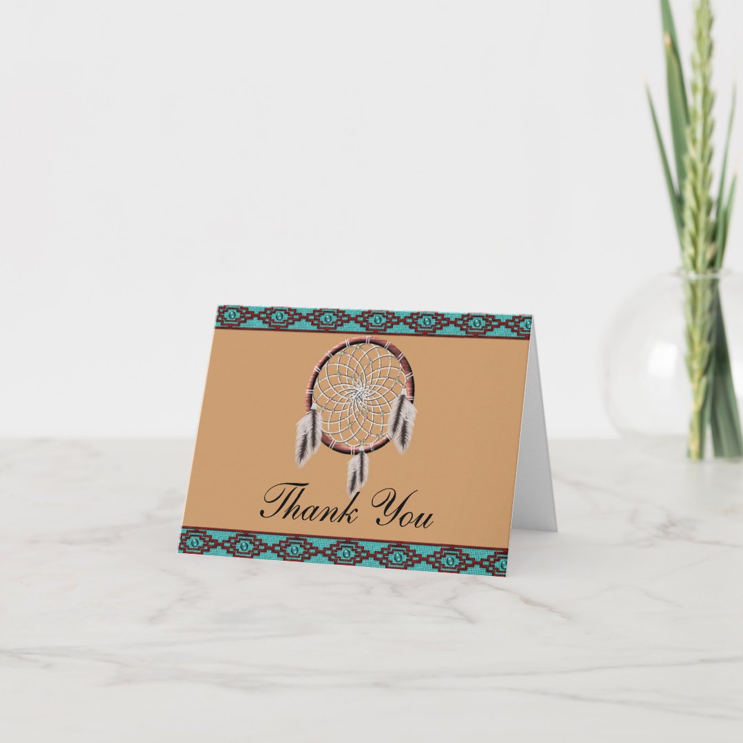 KRW Dreamcatcher Native American Thank You Card | Zazzle