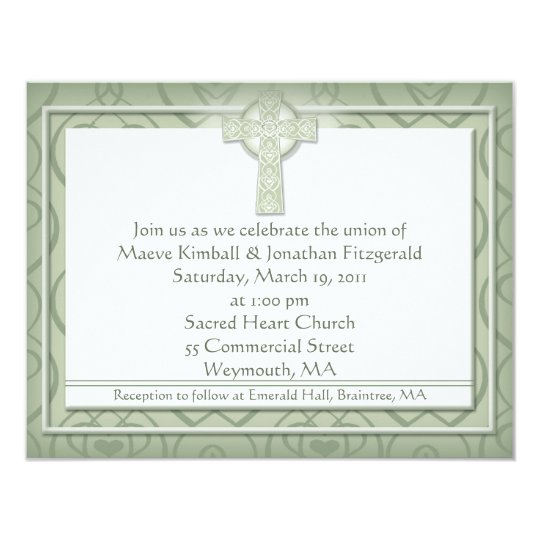 KRW Elegant Celtic Cross Irish Wedding Invitation | Zazzle.com