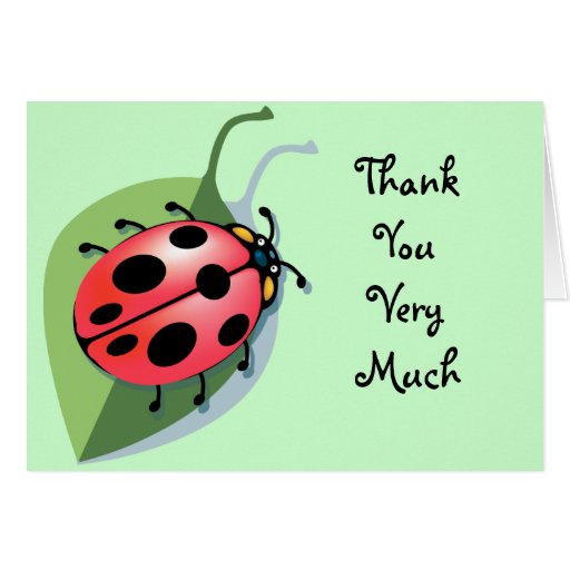 KRW Lady Bug Thank You Notes Greeting Cards | Zazzle