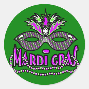 Mardi Gras Stickers | Zazzle