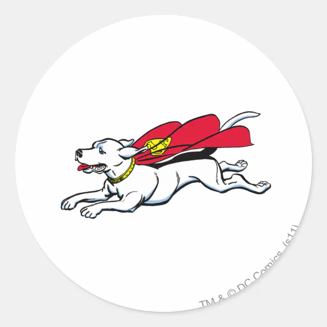 Krypto the dog classic round sticker | Zazzle