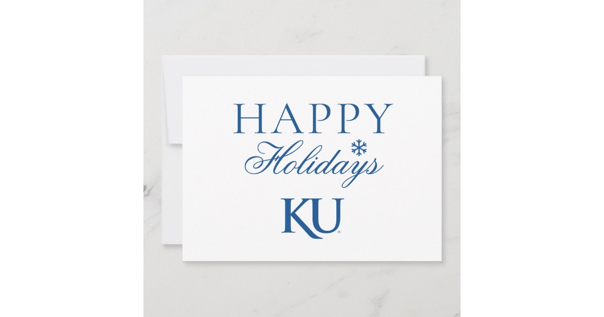 KU Monogram Logo Holiday Card | Zazzle
