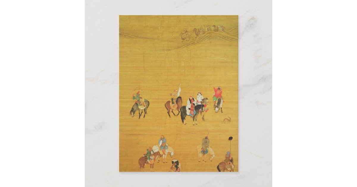 Kublai Khan Hunting, Yuan dynasty Postcard | Zazzle