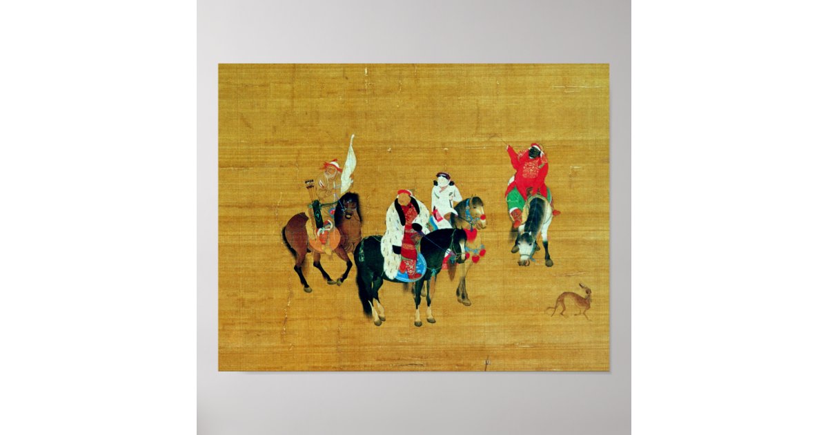 Kublai Khan Hunting, Yuan dynasty Poster | Zazzle