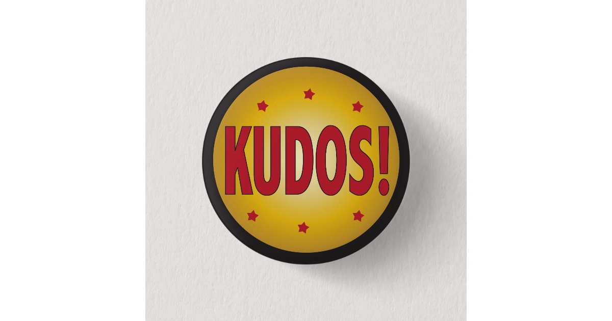 KUDOS recognition and appreciation Pinback Button | Zazzle