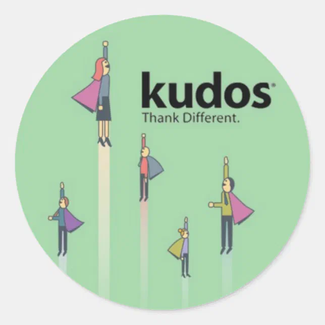 Kudos® Superhero Classic Round Sticker | Zazzle