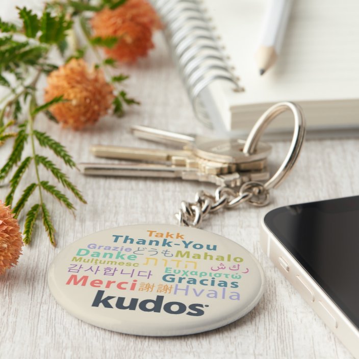 Kudos® Thank-you Keychain | Zazzle.com