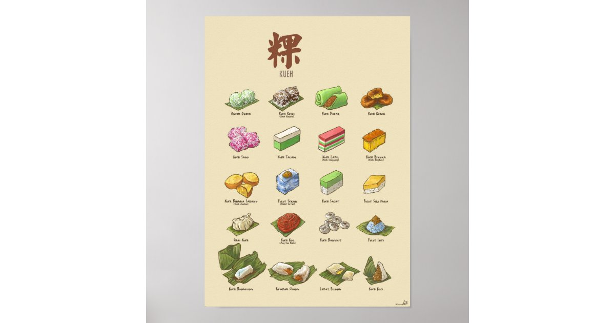 Kueh | 粿 I (A3) Poster | Zazzle