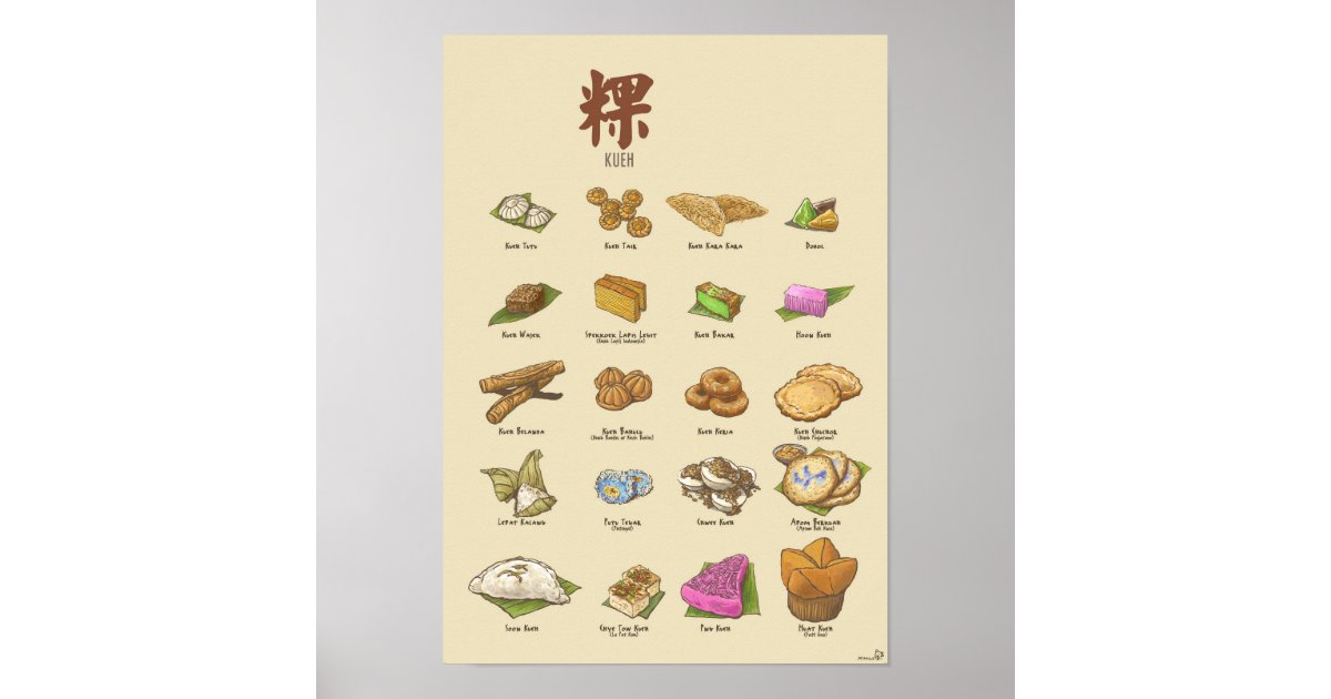 Kueh | 粿 II (A3) Poster | Zazzle