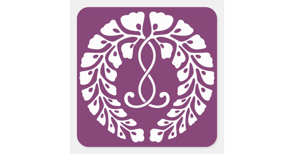 Kujo wisteria square sticker | Zazzle
