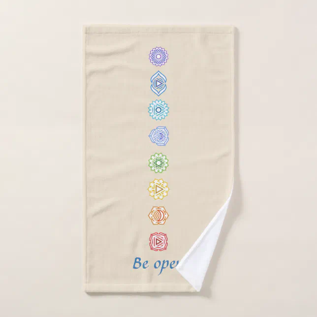 Kundalini Yoga Chakras Be Open Bath Towel Set | Zazzle