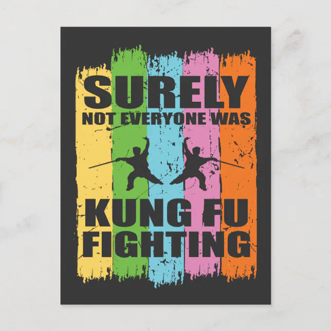 Kung Fu Fighting Gift Funny Martial Arts Quote Postcard | Zazzle