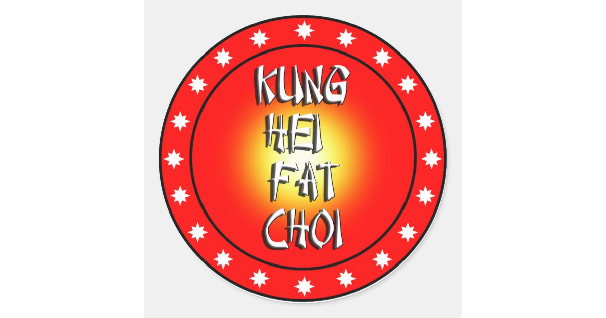 Kung Hei Fat Choi Classic Round Sticker | Zazzle
