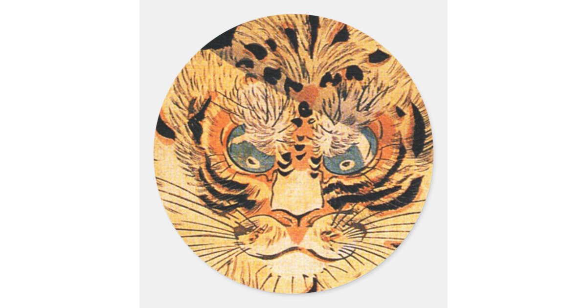 Kuniyoshi Tiger Stickers | Zazzle