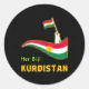 Kurdishkurd Kurdistan Flag Classic Round Sticker | Zazzle