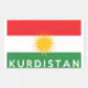 kurdistan country flag symbol name text rectangular sticker | Zazzle