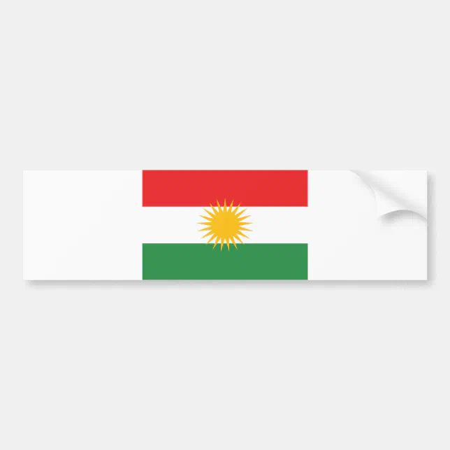 Kurdistan ethnic flag bumper sticker | Zazzle