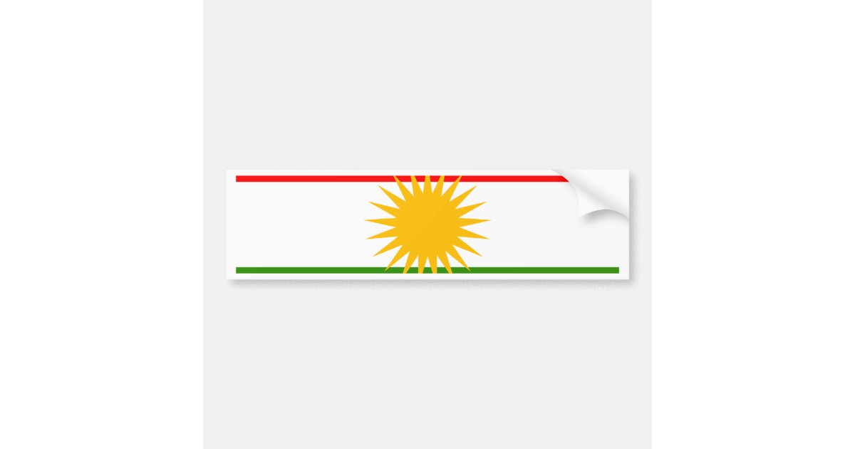 Kurdistan Flag Bumper Sticker | Zazzle