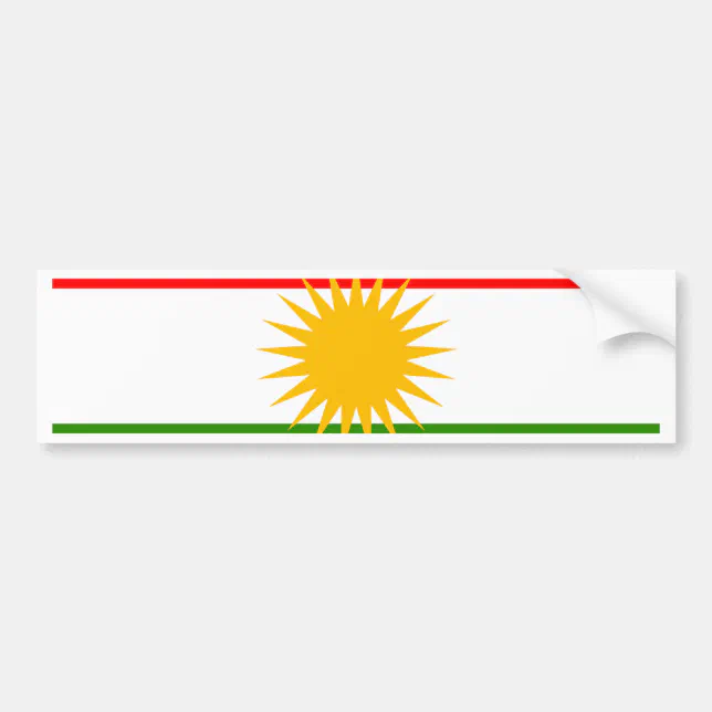 Kurdistan Flag Bumper Sticker | Zazzle