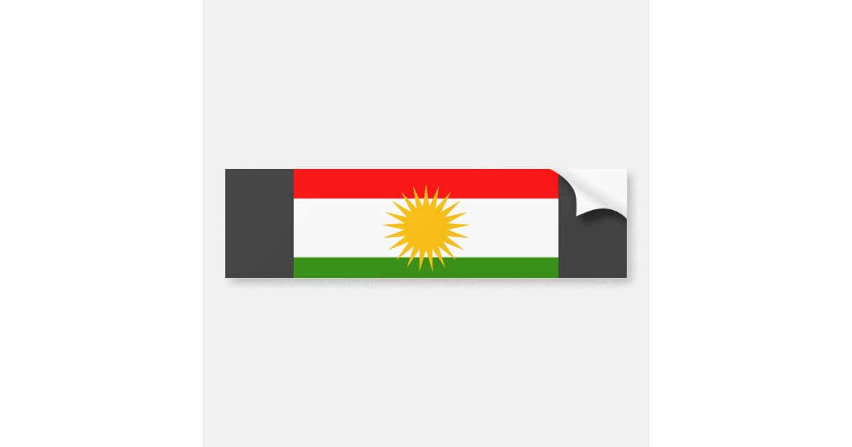 Kurdistan Flag Bumper Sticker | Zazzle