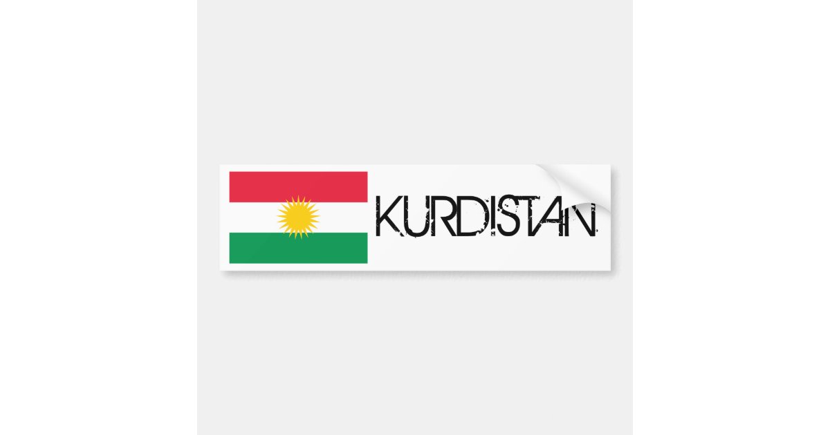 Kurdistan Flag Bumper Sticker | Zazzle