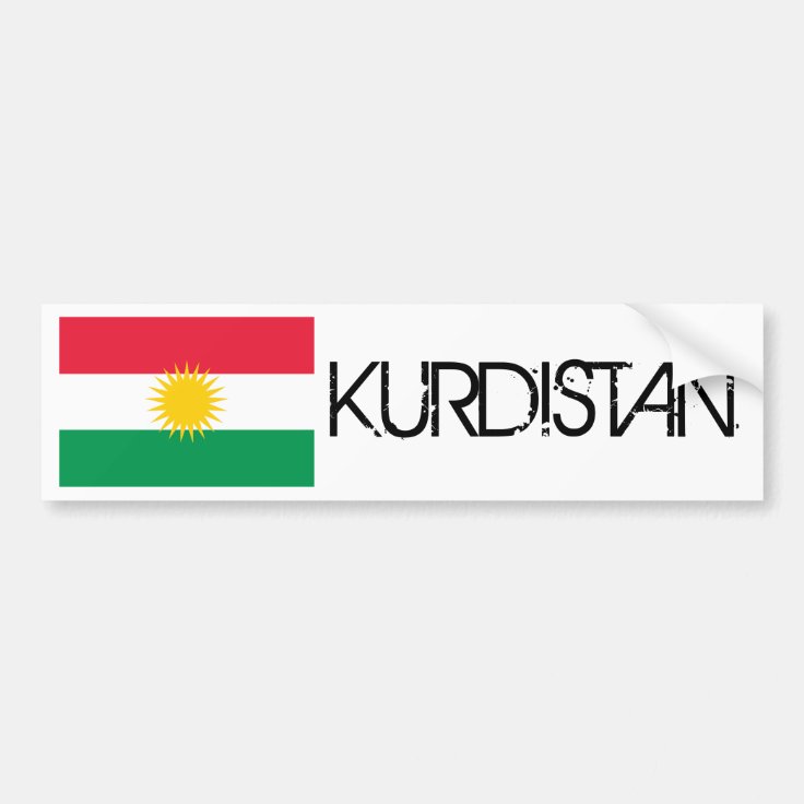 Kurdistan Flag Bumper Sticker | Zazzle