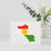 Kurdistan Flag Map full size Postcard | Zazzle
