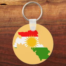 Kurdistan flag map keychain | Zazzle