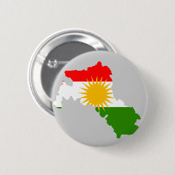 Kurdistan flag map pinback button | Zazzle