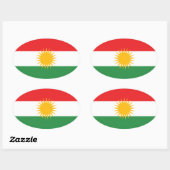 Kurdistan Flag Oval Sticker | Zazzle