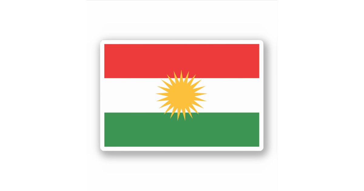 Kurdistan Flag Sticker | Zazzle