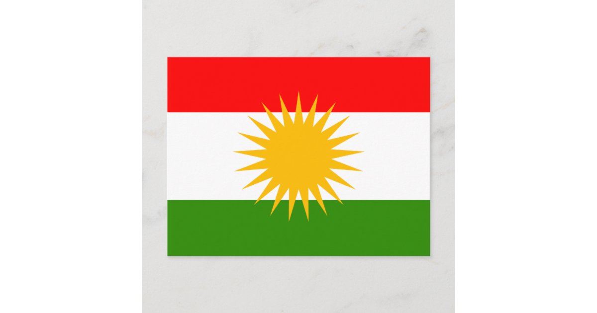 Kurdistan High quality Flag Postcard | Zazzle