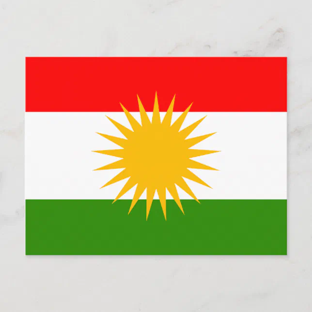 Kurdistan High quality Flag Postcard | Zazzle