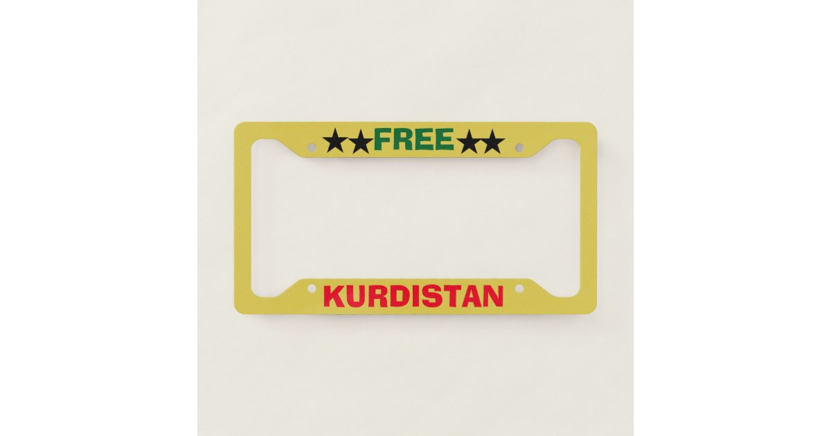Kurdistan License Plate Frame | Zazzle